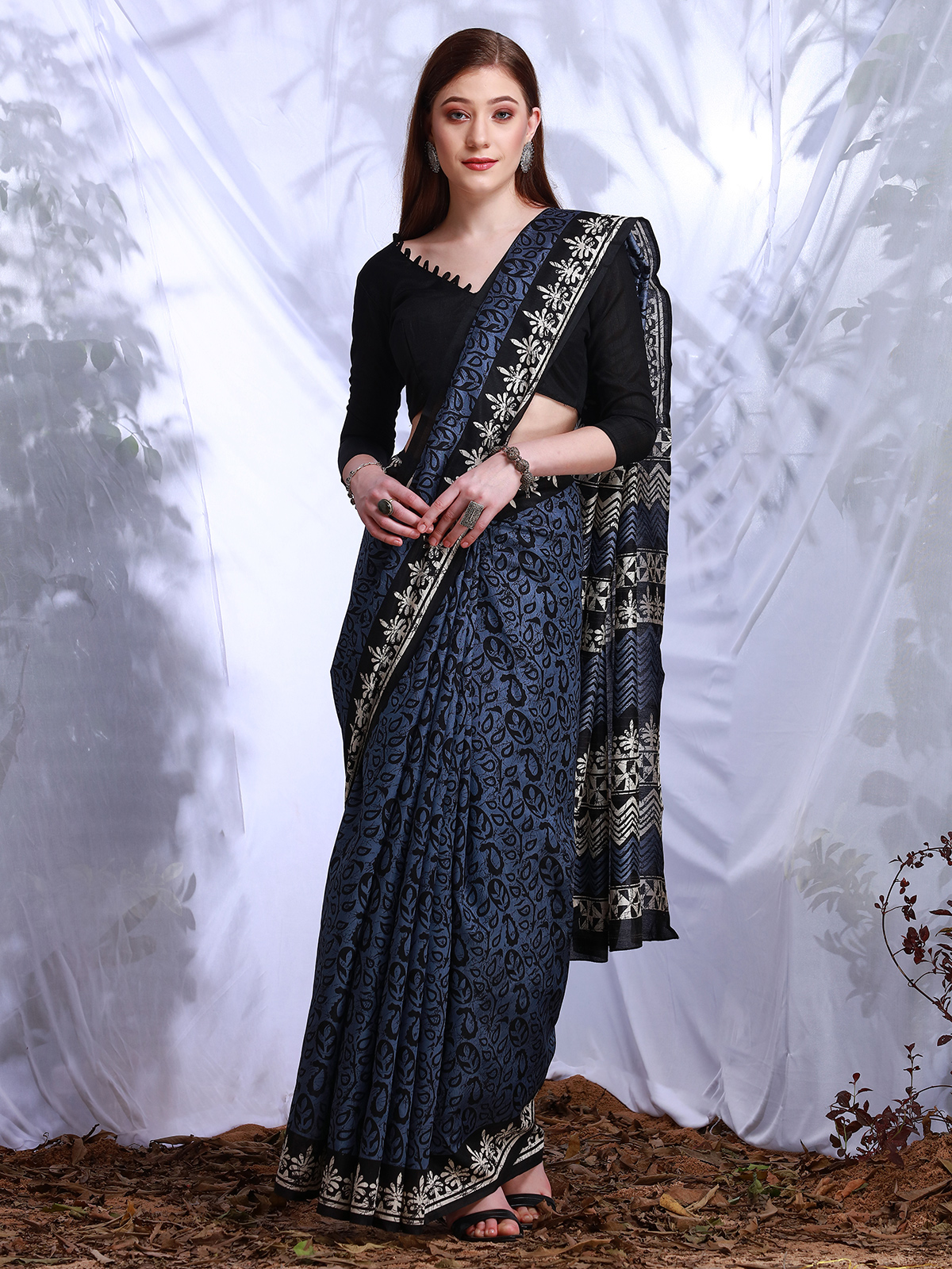 Simple Blue Saree