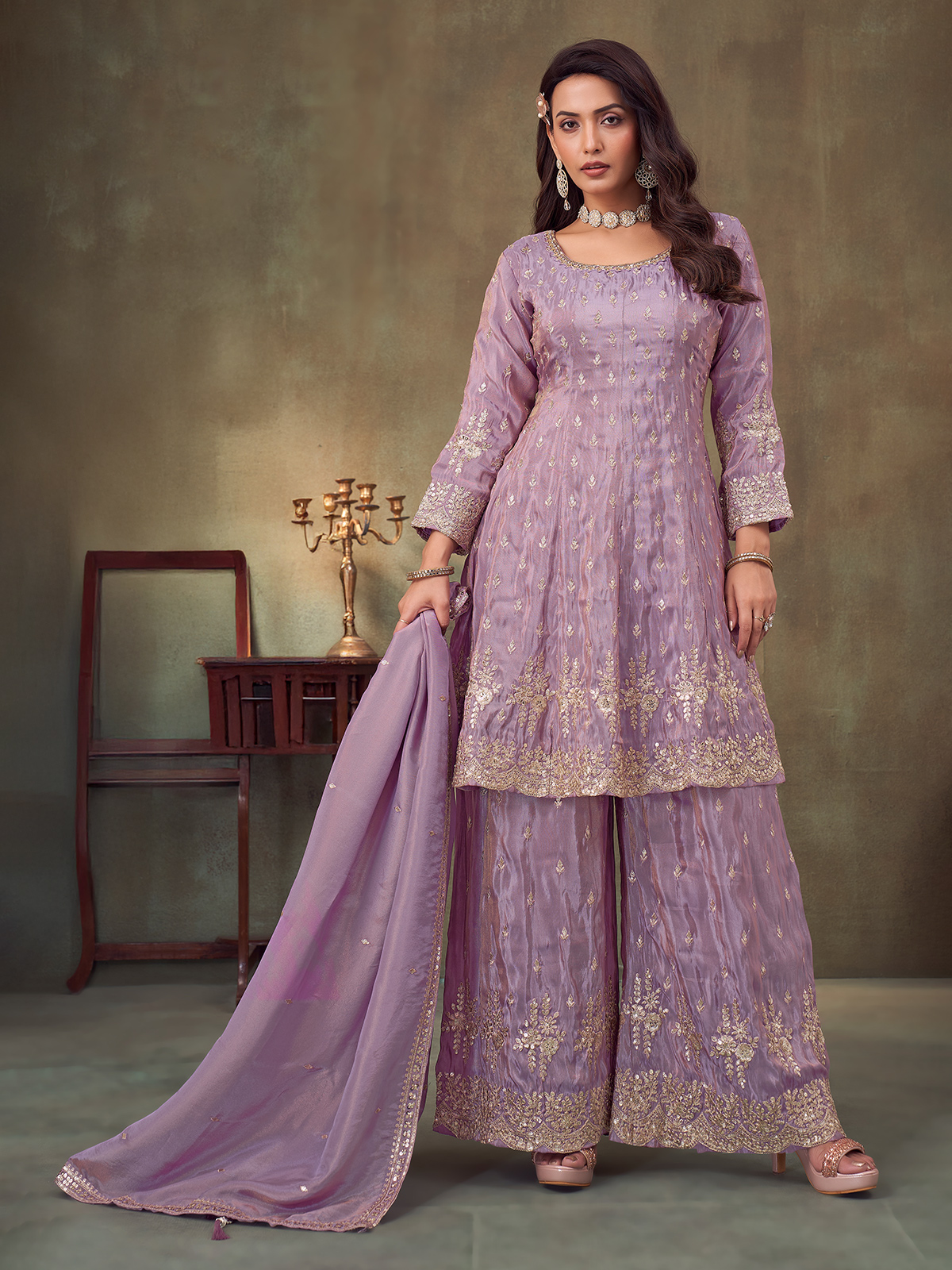 light purple color dress pakistani