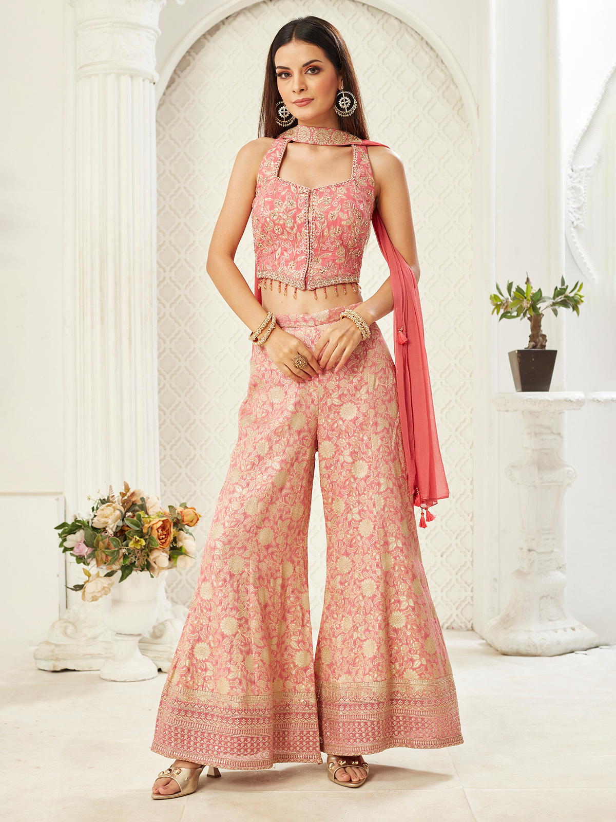 pink indian suit